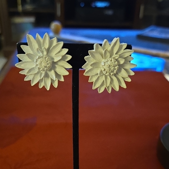 Source Unknown | Jewelry | Closet Clean Out Celluloid White Flower ...